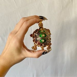 Ruccini | Storage & Organization | Vintage 97s Jeweled Turtle Trinket ...